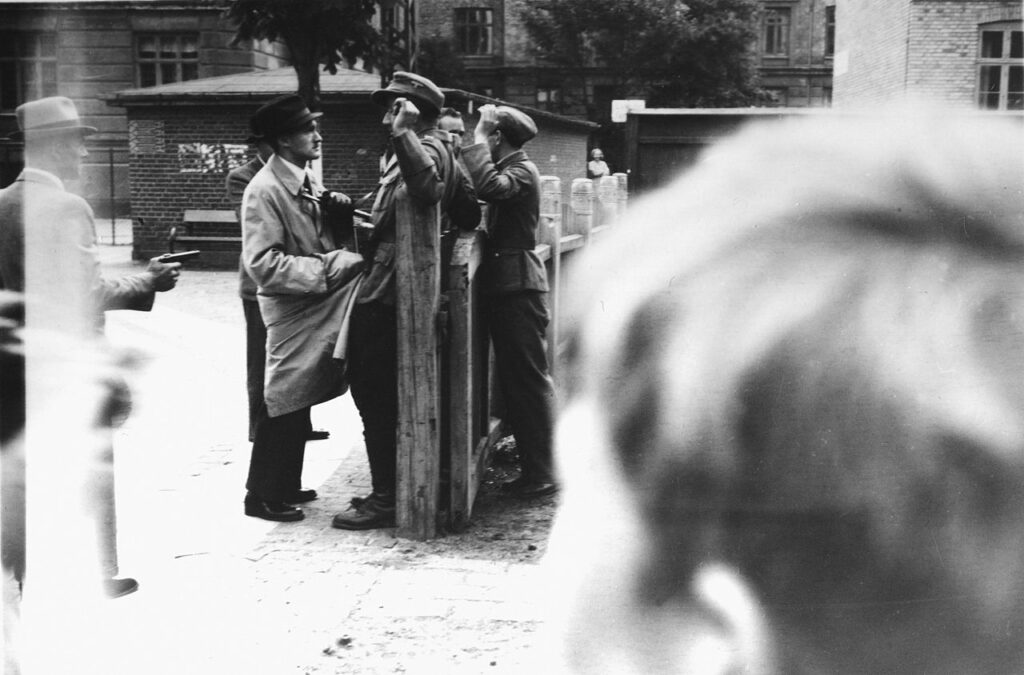 Danish resistance fighters hold up German soldiers in Copenhagen, 1945 ...